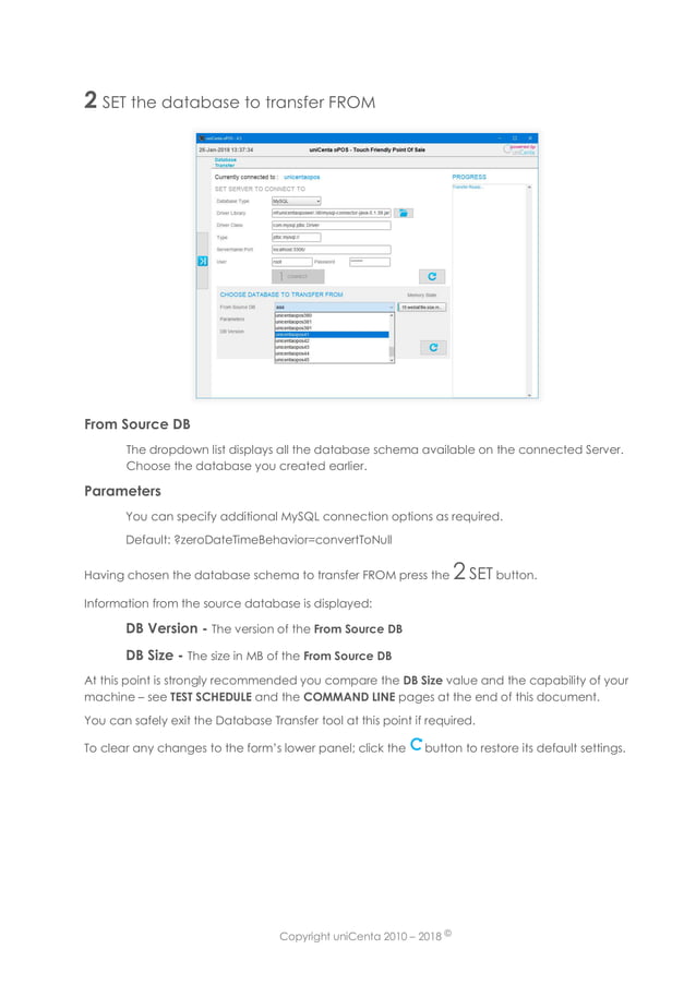 Uni centa opos data transfer guide | PDF