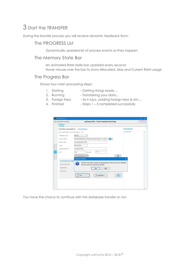 Uni centa opos data transfer guide | PDF