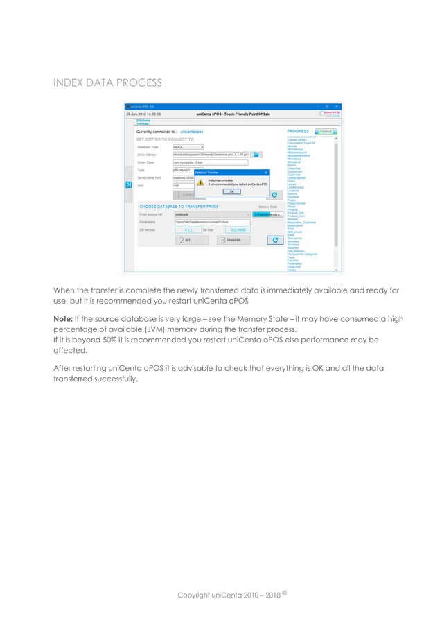 Uni centa opos data transfer guide | PDF