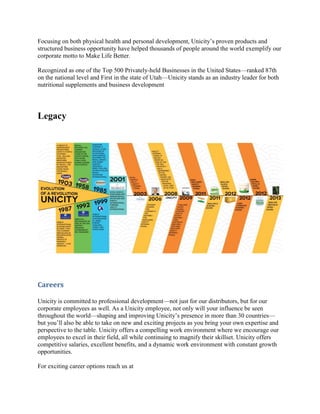 Unicity products | PDF