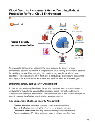 Cloud Security Assessment Guide: Ensuring Robust Protection for Your Cloud Environment | PDF
