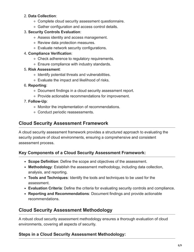 Cloud Security Assessment Guide: Ensuring Robust Protection for Your Cloud Environment | PDF