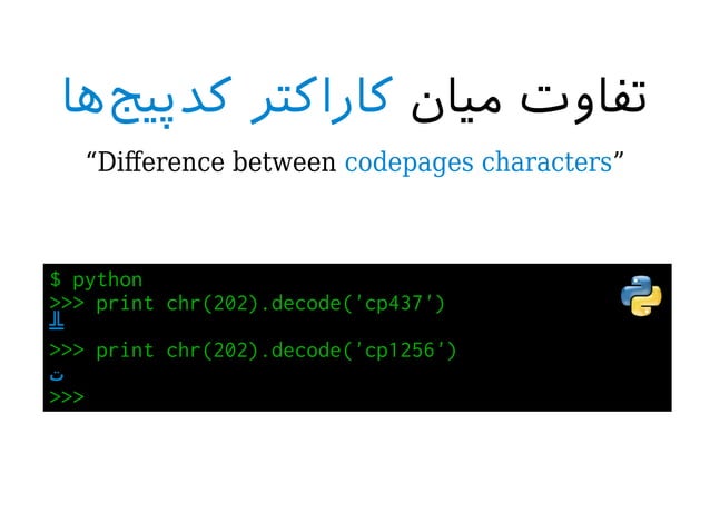 Unicode, character encodings in programming and standard persian keyboard layout | PPT