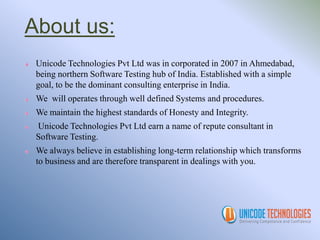 Unicode Technologies Company Profile | PPTX