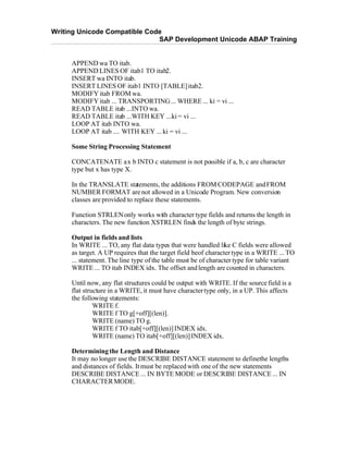 Unicode In Sap Abap1 | DOC