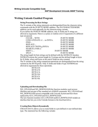 Unicode In Sap Abap1 | DOC