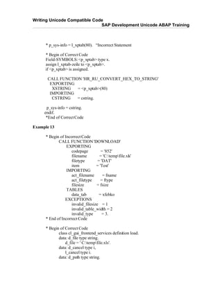 Unicode In Sap Abap1 | DOC