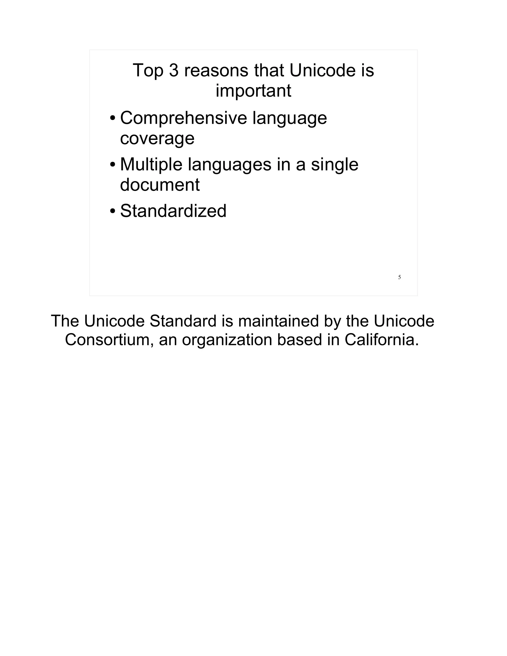 Unicode for Small Children (and Children at Heart) | PDF