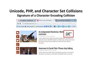 Unicode, PHP, and Character Set Collisions | PPT