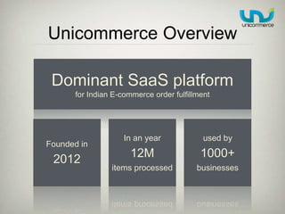 Unicommerce ECAI Presentation | PPTX