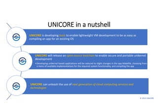 UNICORE Project Technical Overview | PDF | Cloud Computing | Internet