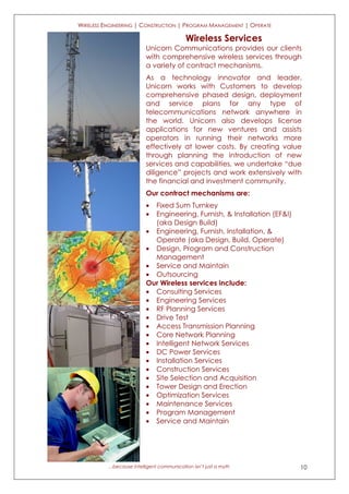 Unicorn Communications Company Product Profile V1.1 | PDF