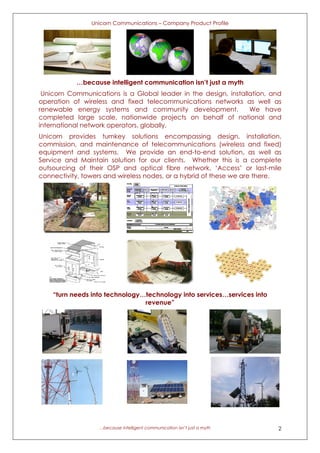 Unicorn Communications Company Product Profile V1.1 | PDF