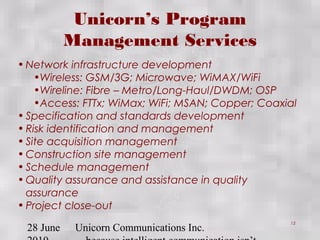 Unicorn Communications Osp Division Profile1 | PPT
