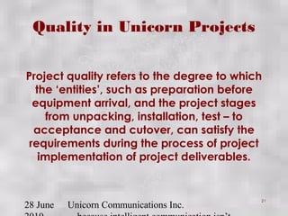 Unicorn Communications Osp Division Profile1 | PPT