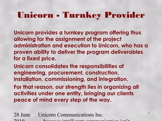 Unicorn Communications Osp Division Profile1 | PPT