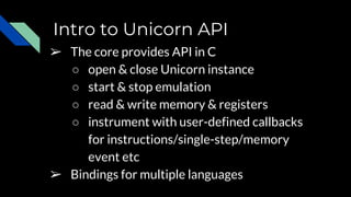 Unicorn: The Ultimate CPU Emulator by Akshay Ajayan | PDF
