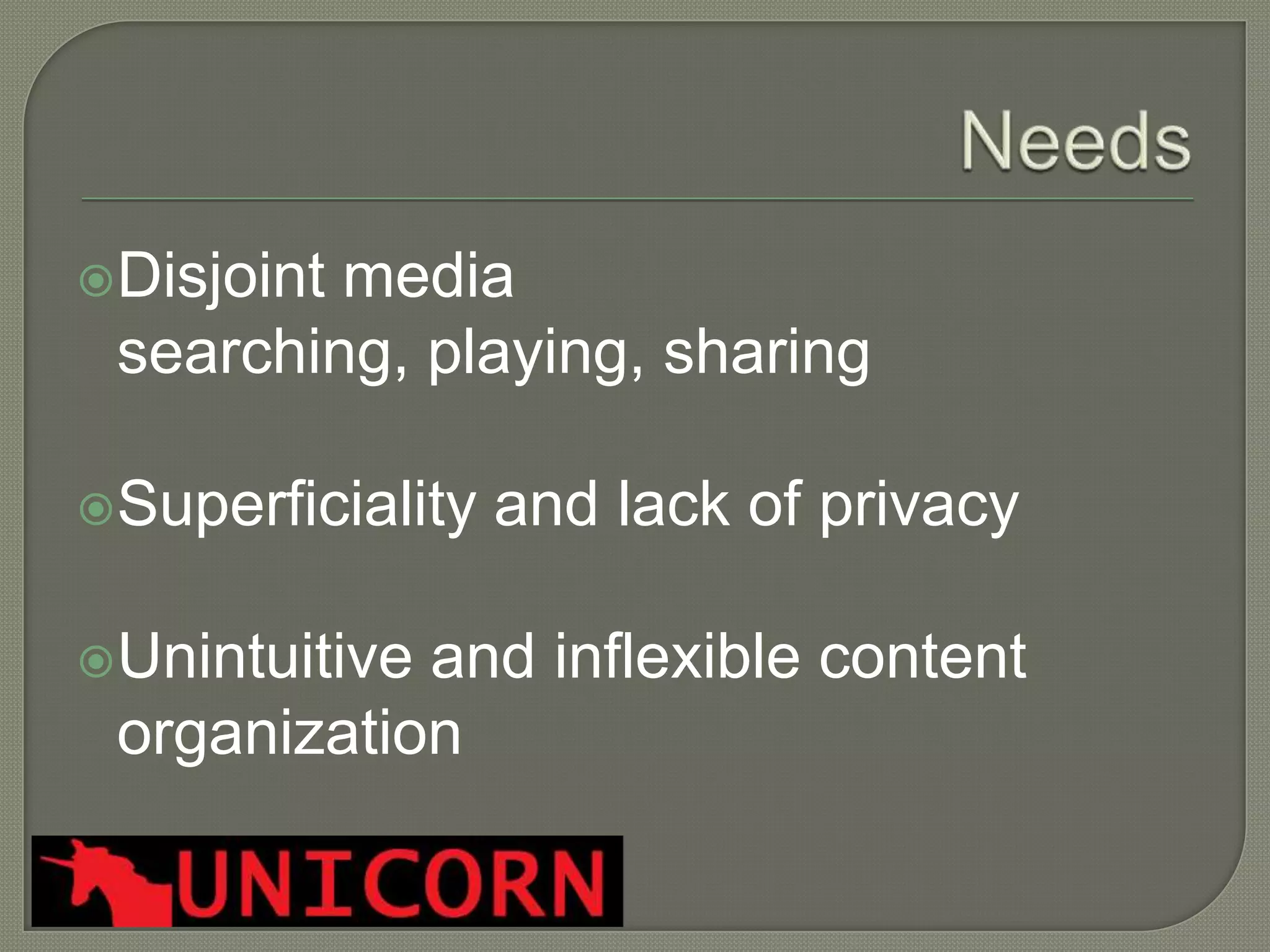 Unicorn initial project presentation | PPT