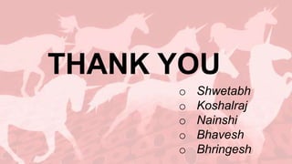 Unicorns in India From 2016 - 2018 | PPTX