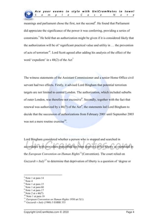 Uni cramnotes.com law case note sample | PDF
