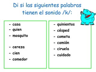 ca que qui co cu | PPT
