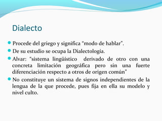 Las variedades de la lengua | PPT