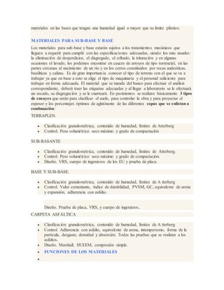 Unidad 1 y 2 el pavimento y sus componentes | DOCX