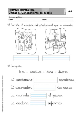 Unidad 1 español grado segundo | PDF