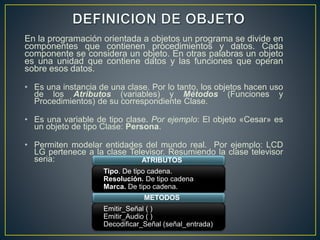 Unidad 1 Programación Orientada a Objetos (Programación III) | PPT