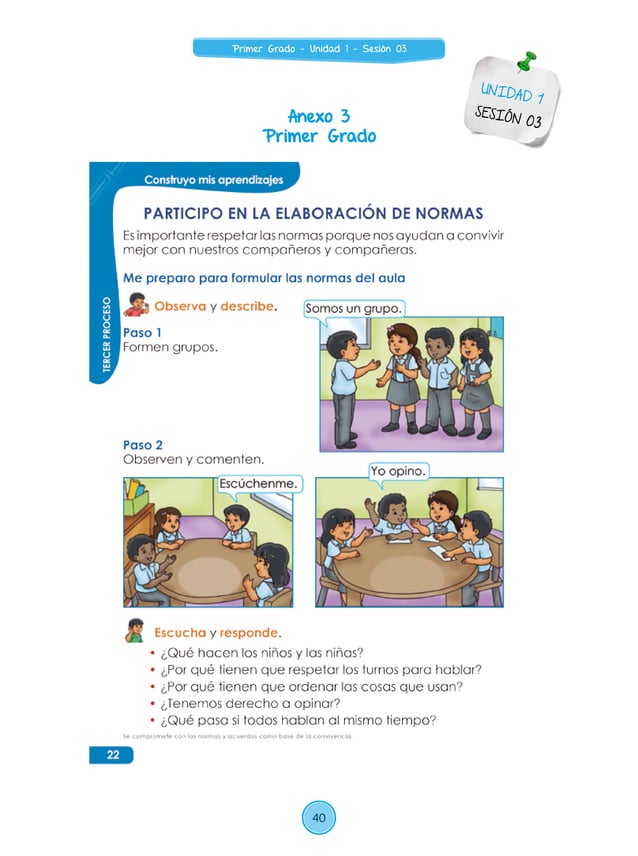 Unidad 1 sesiones Primer Grado 2015 | PDF | Education industry | Industries