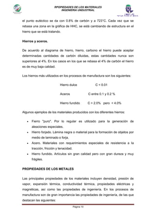 Unidad 1 propiedades de los materiales | DOCX