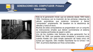 Unidad: 1 Tema Historia y Generaciones del Computador | PPTX