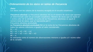 organización de los datos | PPTX