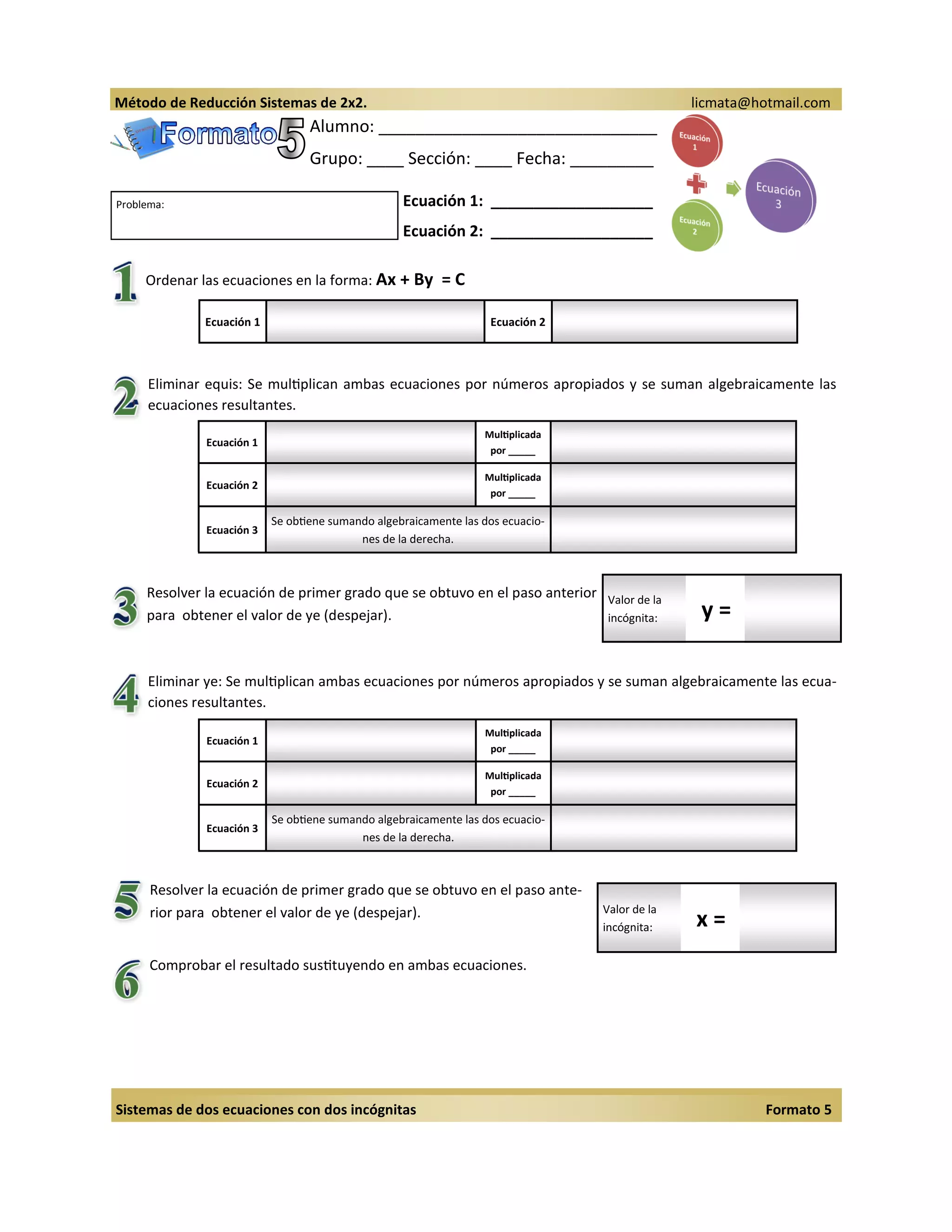 Unidad 2 formato 5-método reducción | PDF