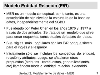 MODELO ENTIDAD RELACION | PDF