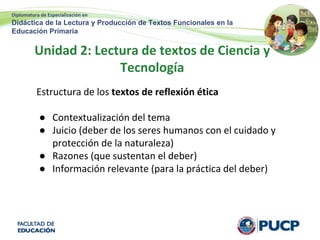 Lectura de textos de Ciencia y Tecnología | PPTX