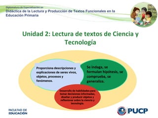 Lectura de textos de Ciencia y Tecnología | PPTX