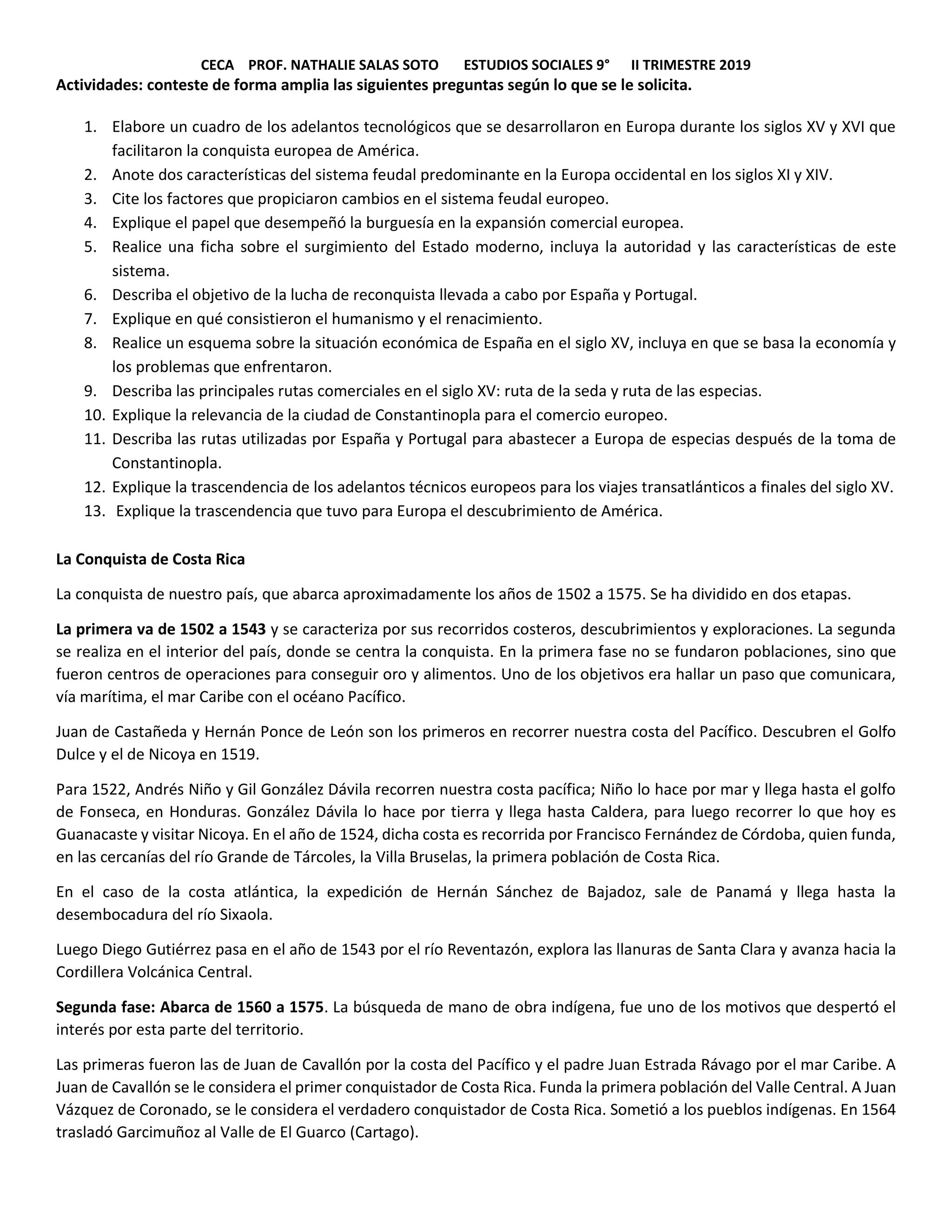 Unidad 2 La Conquista Española Del Continente Americano Pdf
