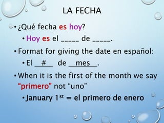 Unidad 2 ~ el calendario | PPTX