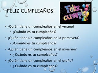 Unidad 2 ~ el calendario | PPTX