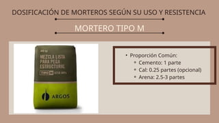 Unidad 2 Morteros; DISEÑO DE CONCRETO ESTRUCTURAL | PPTX