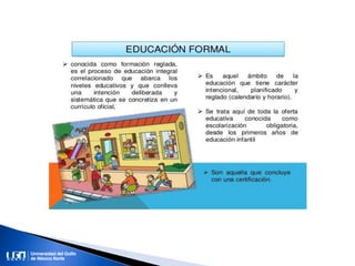 Unidad 2. Educación formal | PPTX