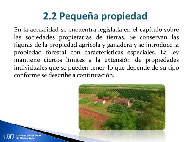 Unidad 2. Asociaciones ejidales y pequeña propiedad | PPTX