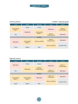 Unidad 2 sesiones Segundo Grado 2015 | PDF