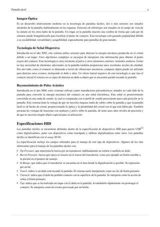 La pantalla tactil | PDF
