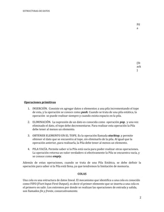 Unidad 3 estructuras lineales estaticas y dinamicas | DOC