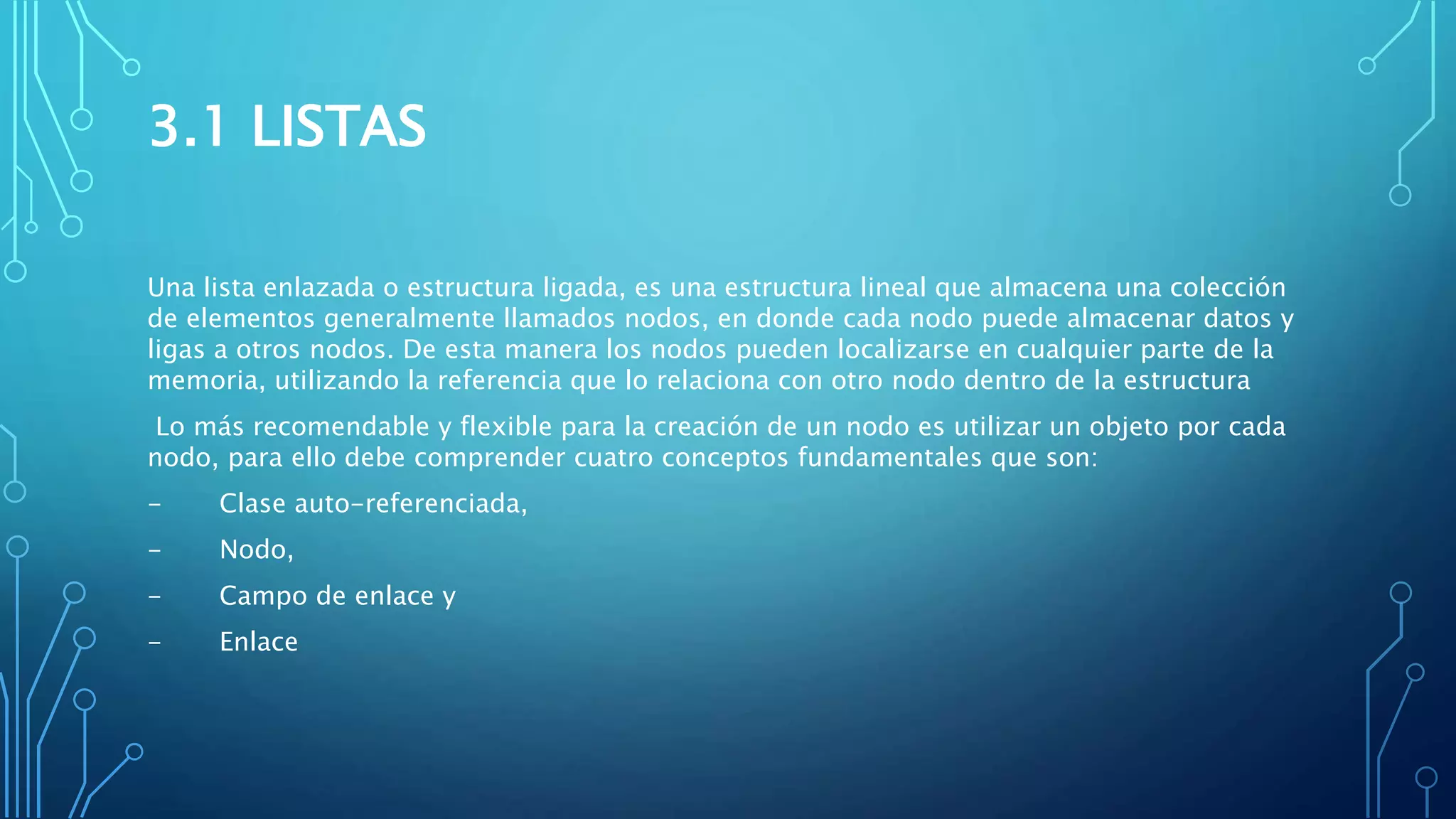 Unidad 3 estructura lineales | PPTX