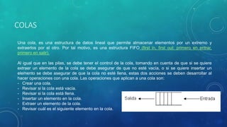 Unidad 3 estructuras lineales | PPTX