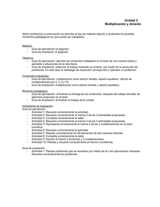 Unidad 3 multiplicacion y division (1) | DOC