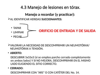 UNIDAD 4.3 Protocolo MARCH. Tórax. Respiración. | PPTX